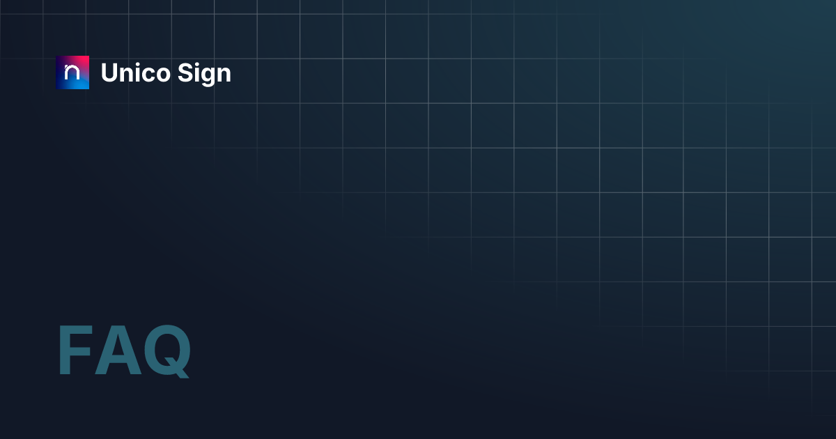 FAQ | Unico Sign